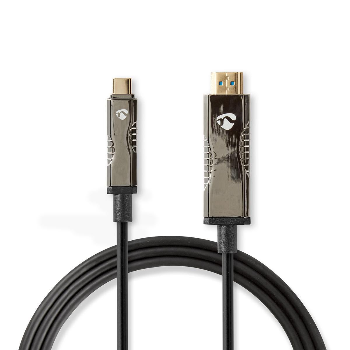 Cable óptico USB activo - USB-C Macho - Conector HDMI - 18 Gbps - 30.0 ...