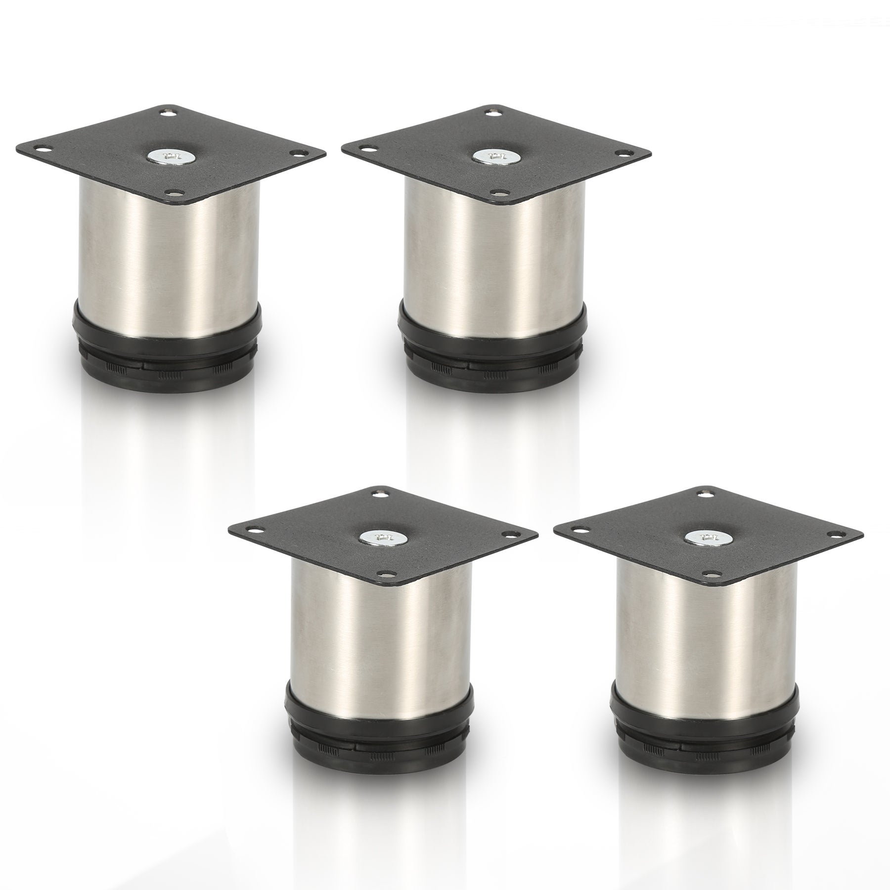 Pieds de meubles Pieds Réglables Ajustable Inox De Hauteur argent 150mm ...