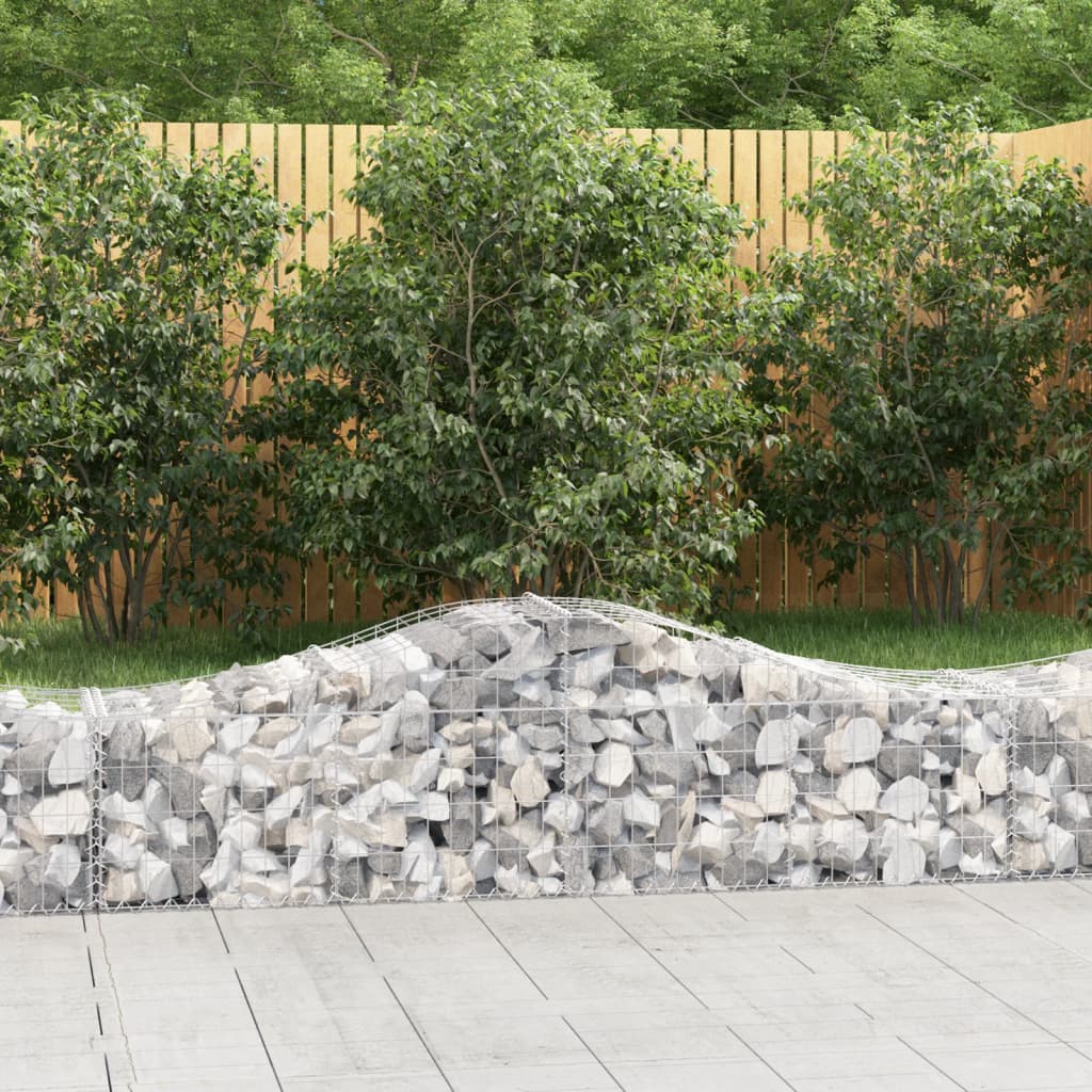 Paniers à gabions arqués 6 pcs 200x50x40/60 cm fer galvanisé | Leroy Merlin