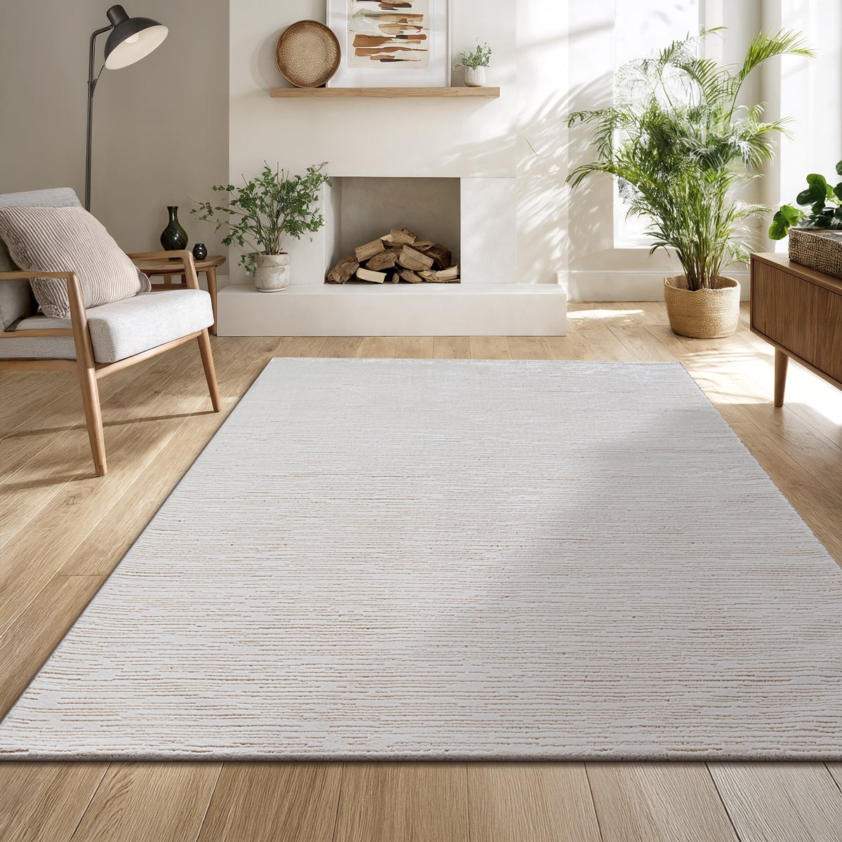 Tapete Lima design moderno lavabile, Crema, 200 x 290 cm﻿ | Leroy Merlin
