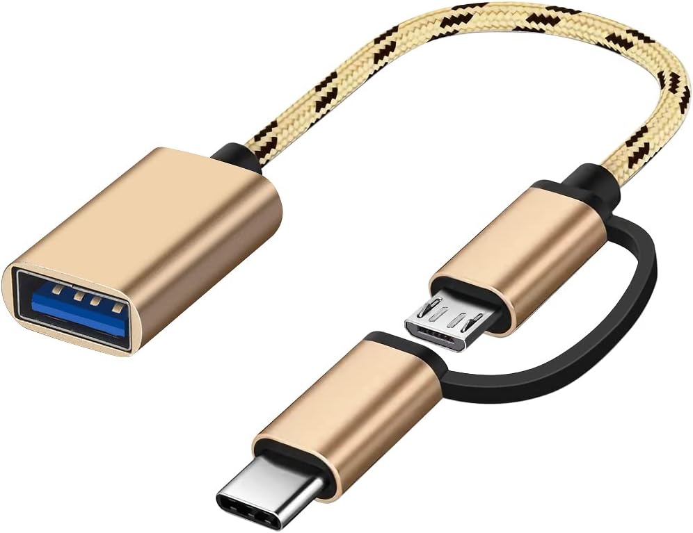 Adaptateur or CLAMP USB C/Micro USB vers USB, convertisseur Micro USB ...