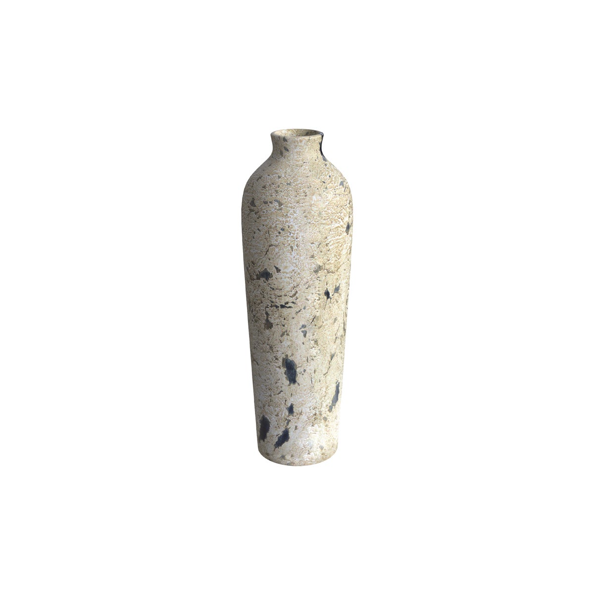 Vase blanc cassé tacheté en terre cuite H69,5cm - Oana | Leroy Merlin