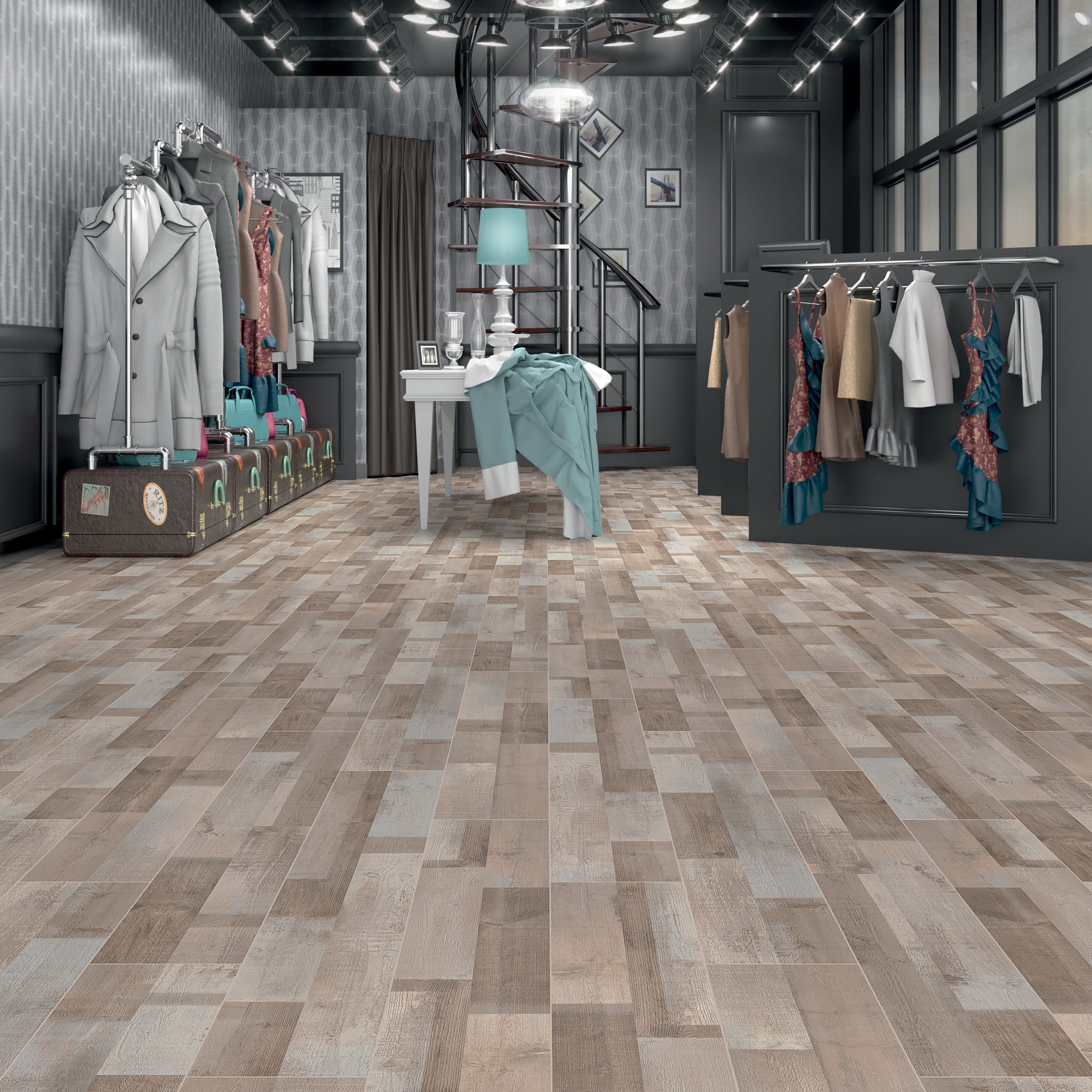 PARQUET STRATIFIÉ MODERNE 8 MM GRIS P.706 AC4 | Leroy Merlin