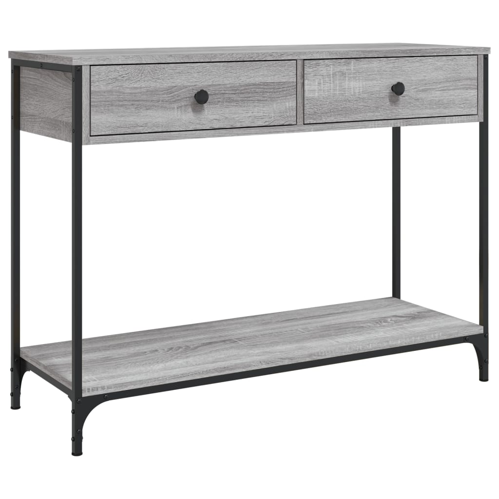 Table console sonoma gris 100x34,5x75 bois d'ingénierie | Leroy Merlin