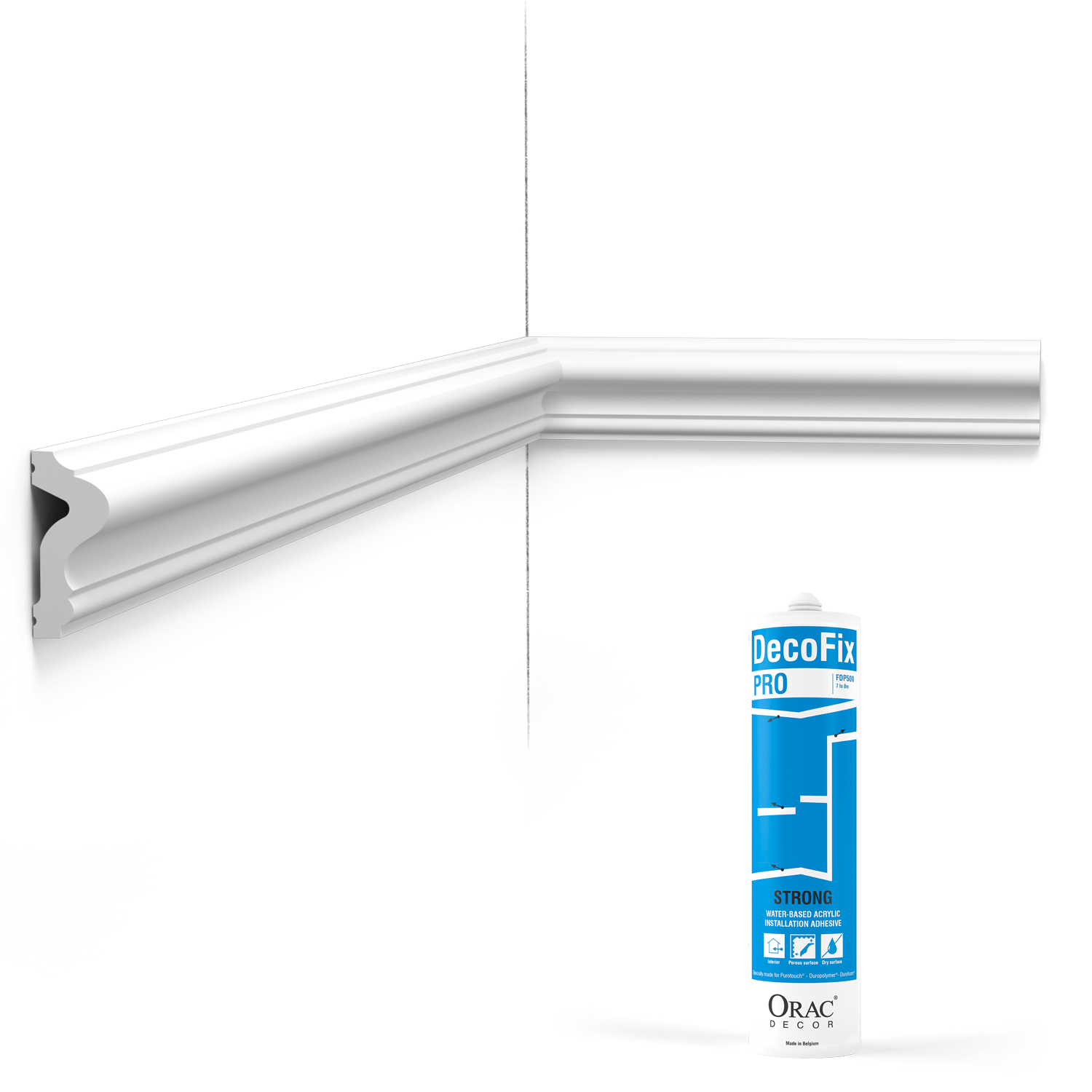 Pack 10 mètres Cimaise murale P8020 avec colle - Orac x Cimaises-et ...