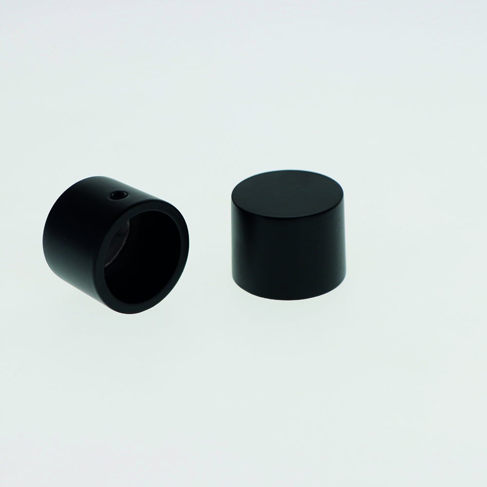 Lot de 2 Embouts Capuchon pour tringles à rideaux de Diam. 20mm en Noir ...