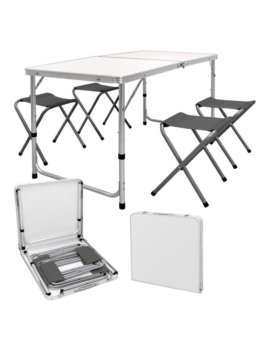 Table de pique-nique pliants et 4 tabourets AURORA repliable dans une ...