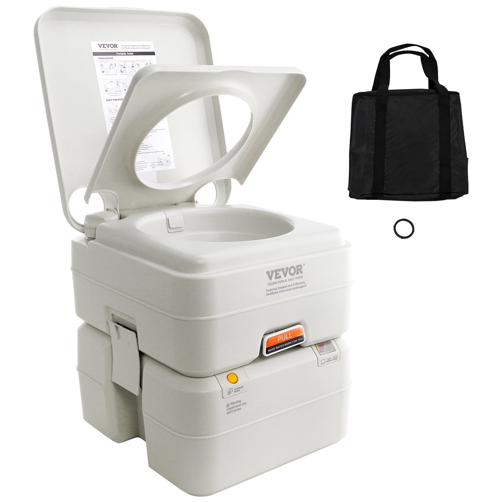 Toilette Portable VEVOR avec Chasse d’Eau Toilette de Camping avec ...