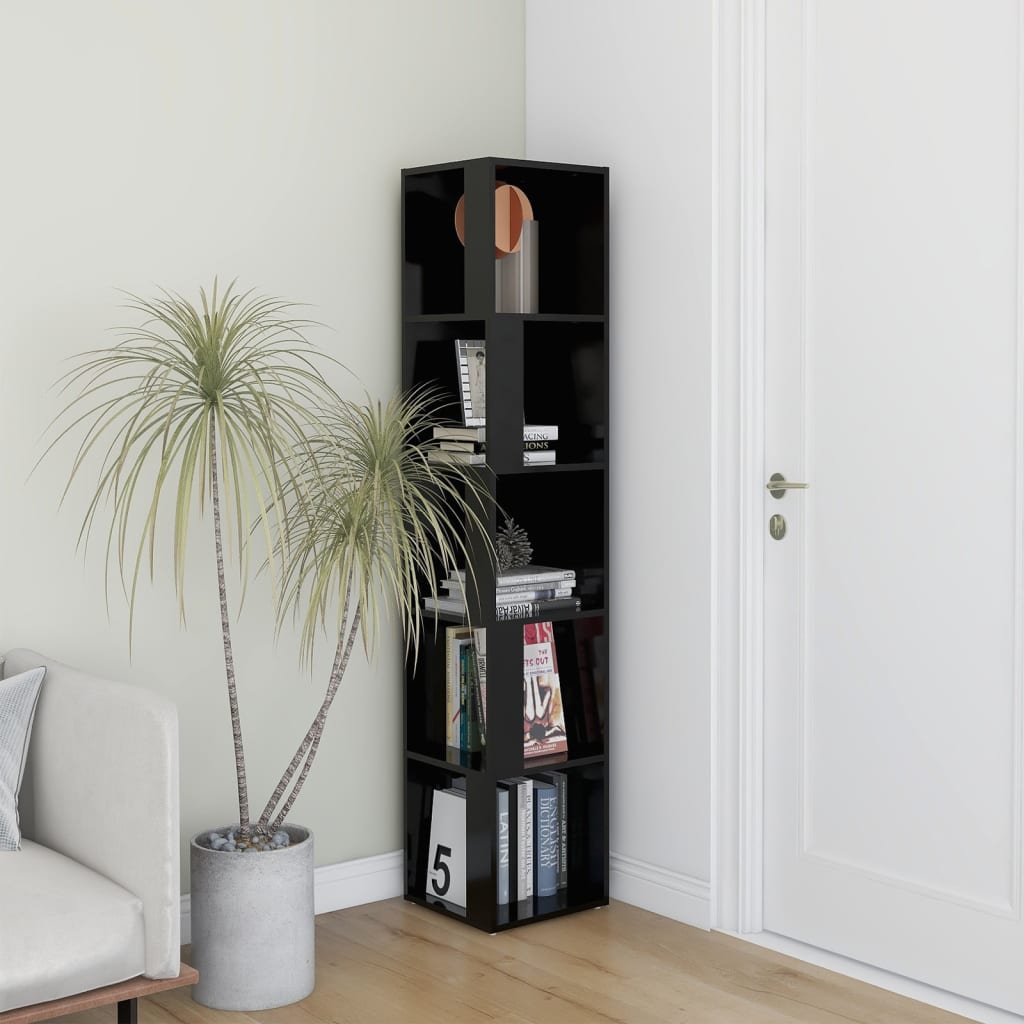 Maison Exclusive - Mueble de esquina madera contrachapada negro ...