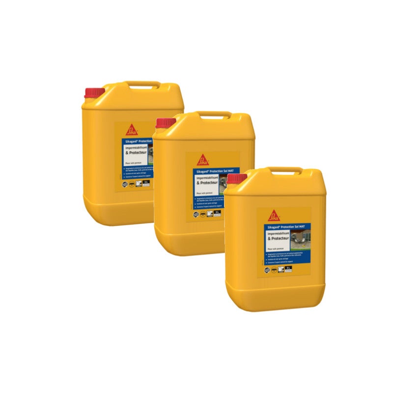 Lot de 3 Imperméabilisants SIKA Sikagard Protection Sol MAT - 5L | Bricoman