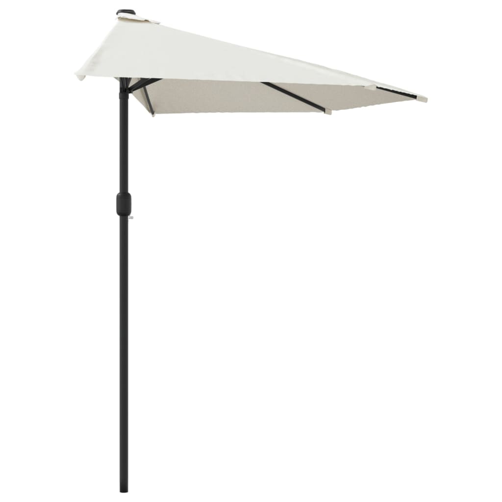 Parasol de balcon avec mât en aluminium 300 x 150 cm demi sable 02 ...