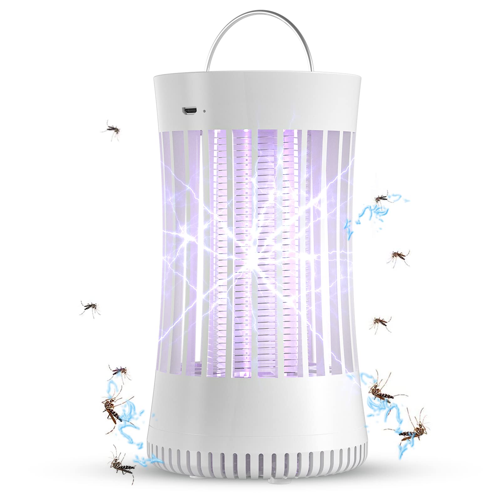 Bug Zapper, USB recargable mosquito trampa lámpara, ventilador de ...
