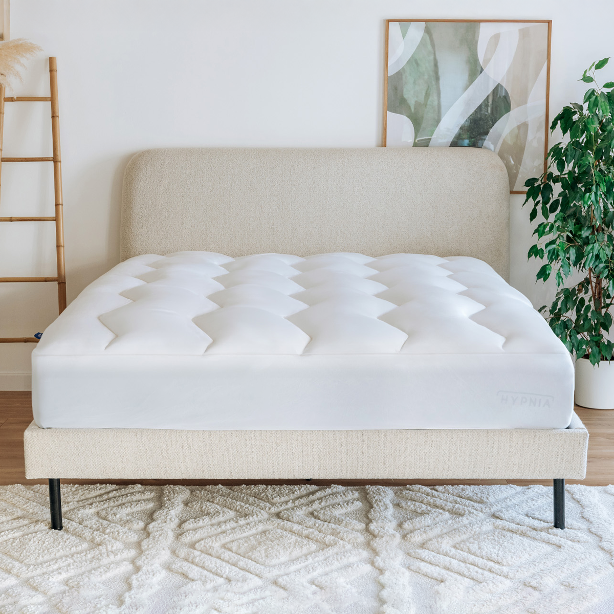 Surmatelas housse BZ satin de coton pour canapé convertible 160x200cm ...