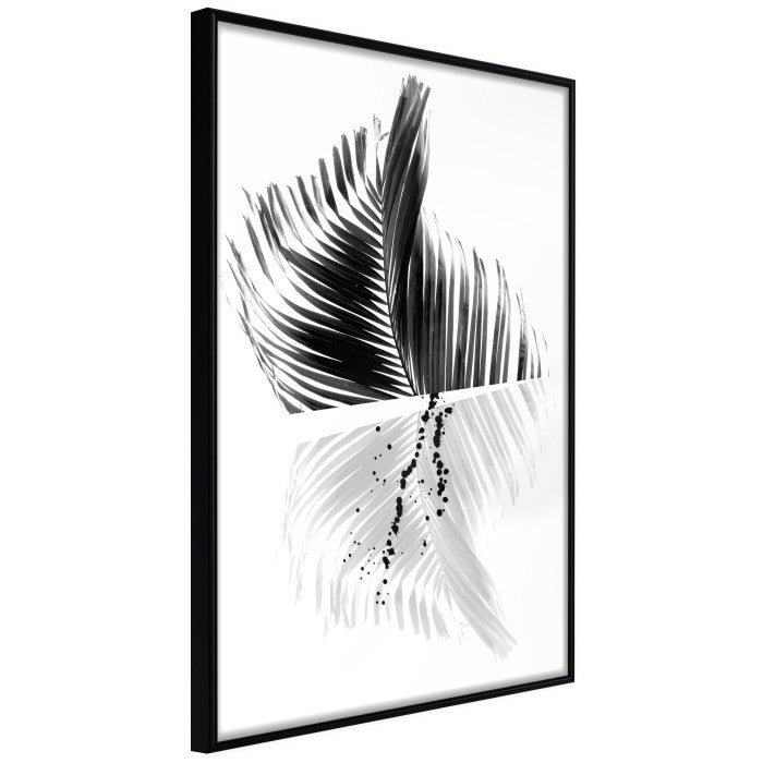 Affiche Murale Encadrée "Abstract Feather" 30 x 42 cm Noir | Leroy Merlin