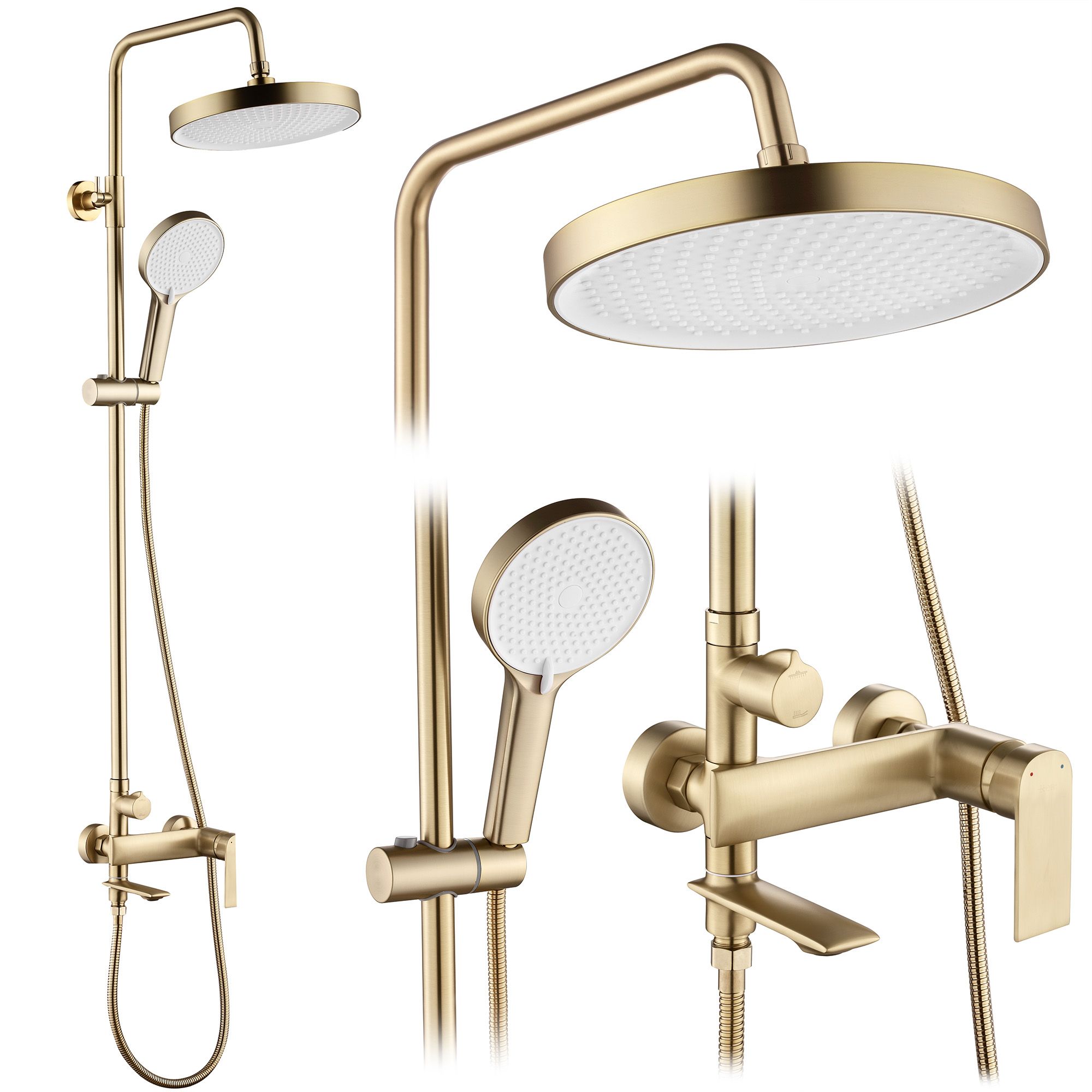 KIT DE DOUCHE REA VENETA BRUSH GOLD | Leroy Merlin