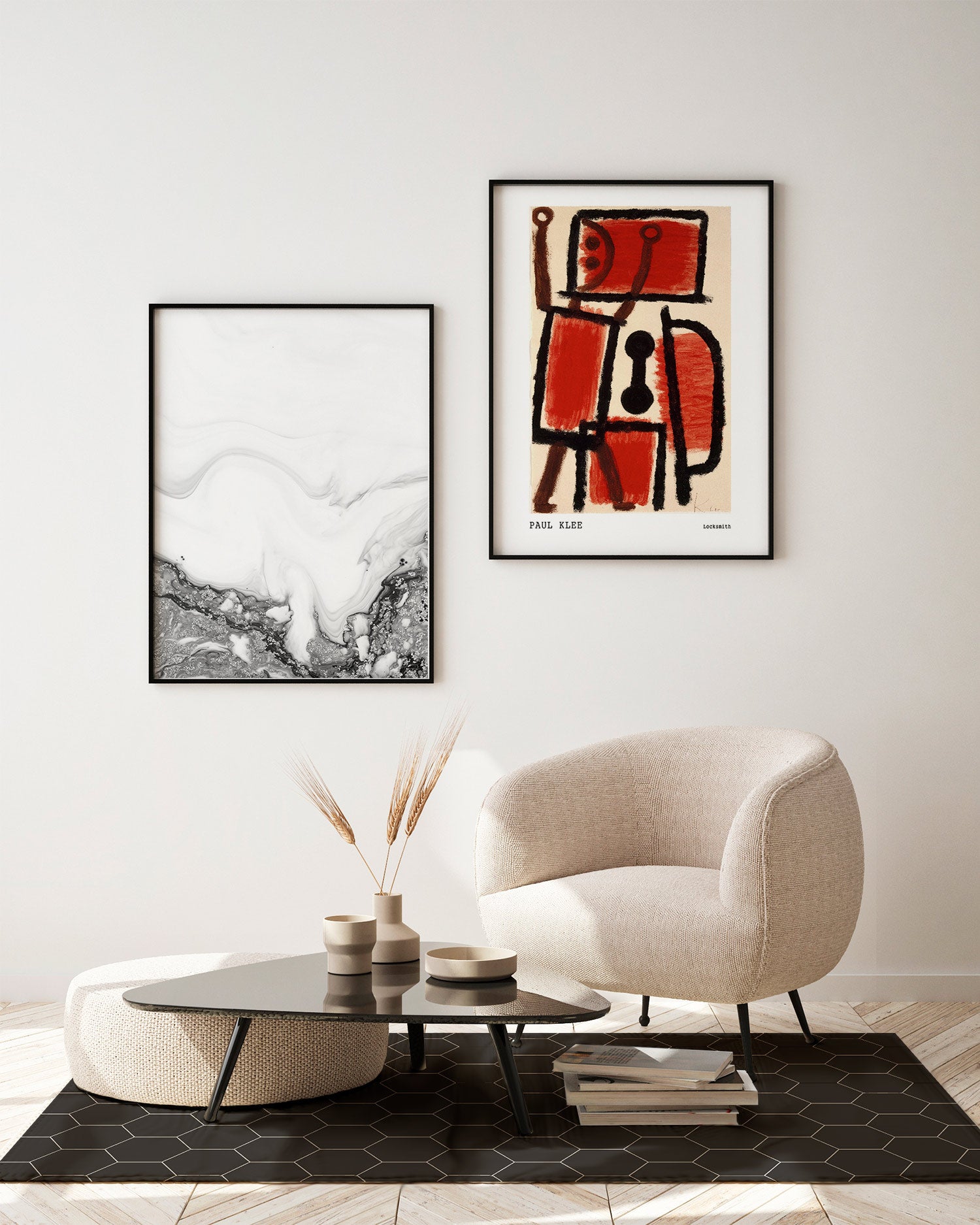 Panorama Tapis du Sol - Modèle Mosaïque Hexagones Gris 80x200 cm ...