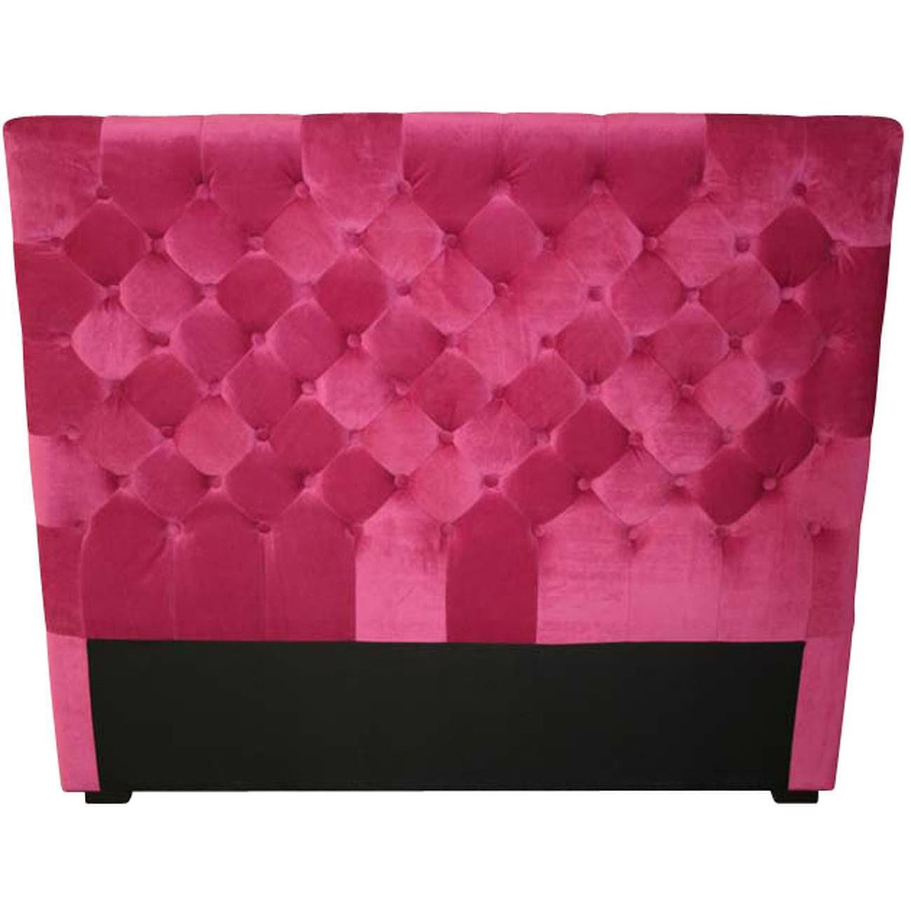 Tete de lit velours rose et noir Nabel 160 cm | Leroy Merlin