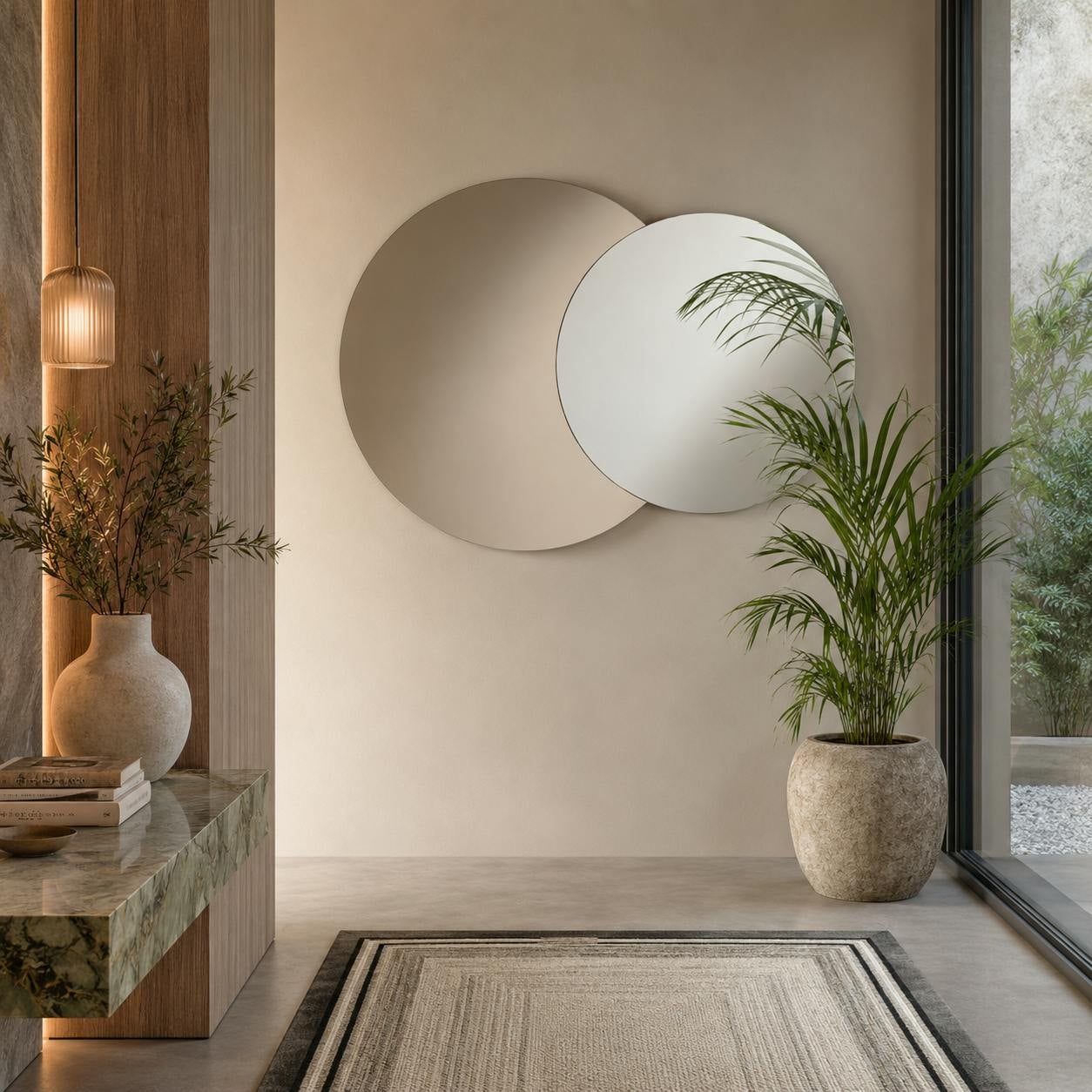 Miroir double rond 140 cm MILANO | Leroy Merlin