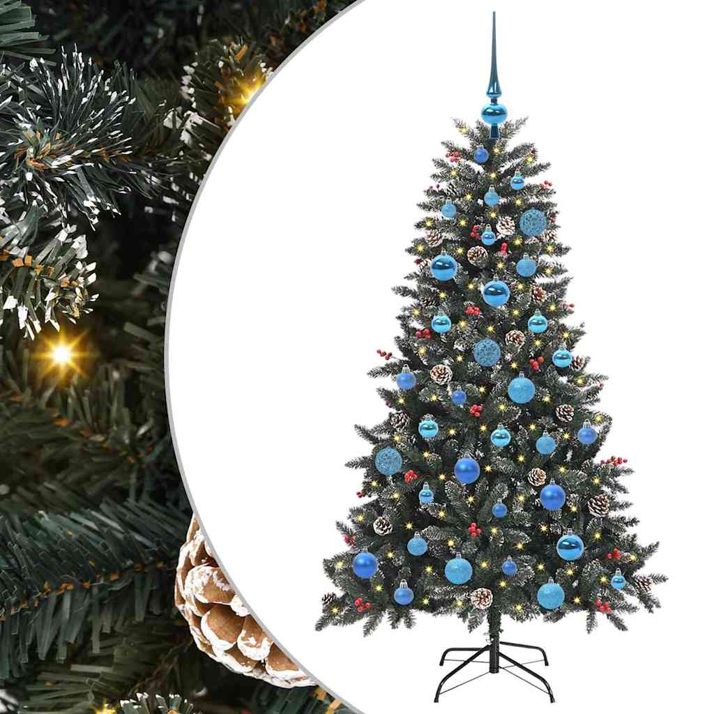 Sapin de Noël | Arbre de Noël artificiel avec 150 LED Vert 83.5 x 83.5 x 150 cm | Leroy Merlin