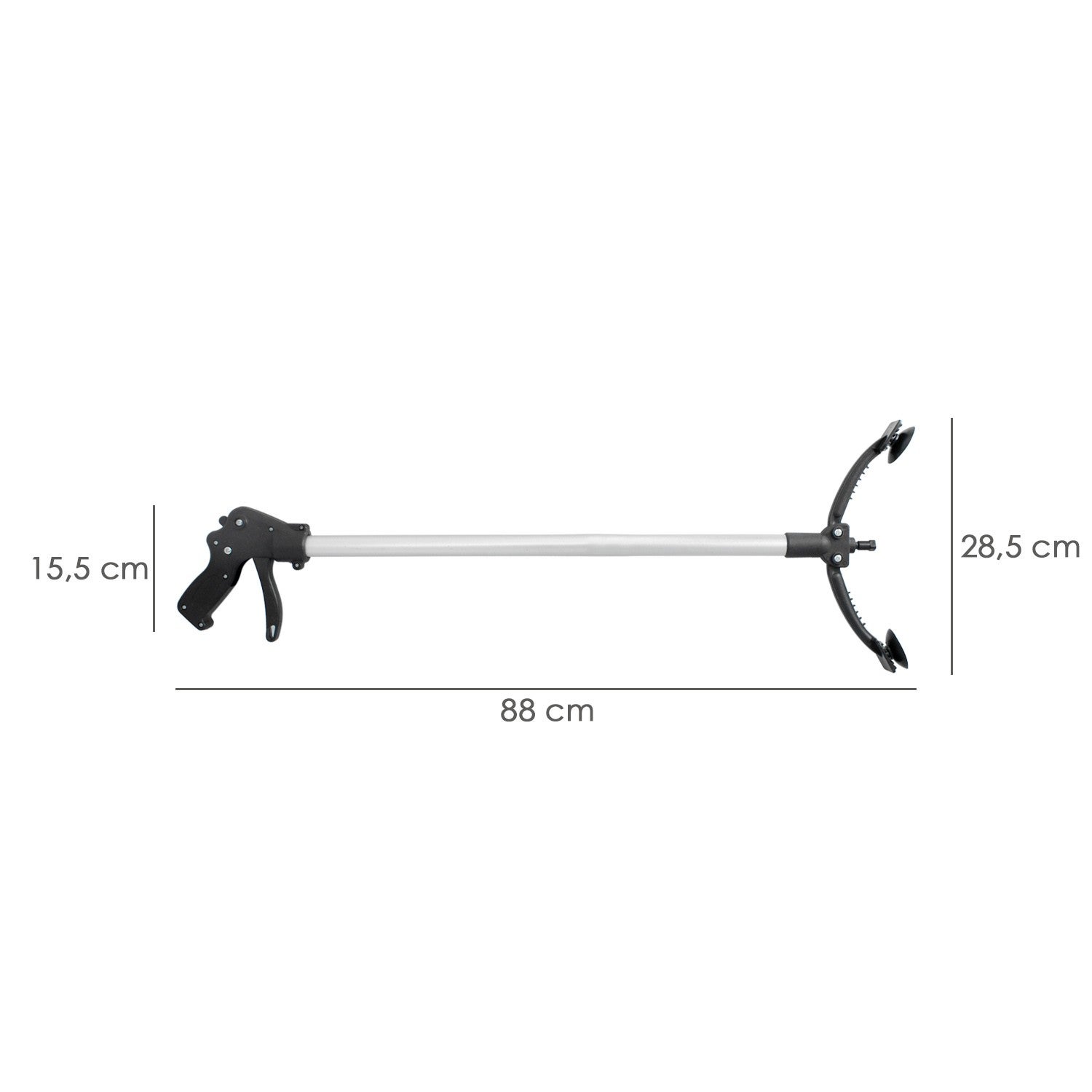 Pinza Coger Objetos 88 cm De Aluminio Con Ventosas y Seguro De Bloqueo ...