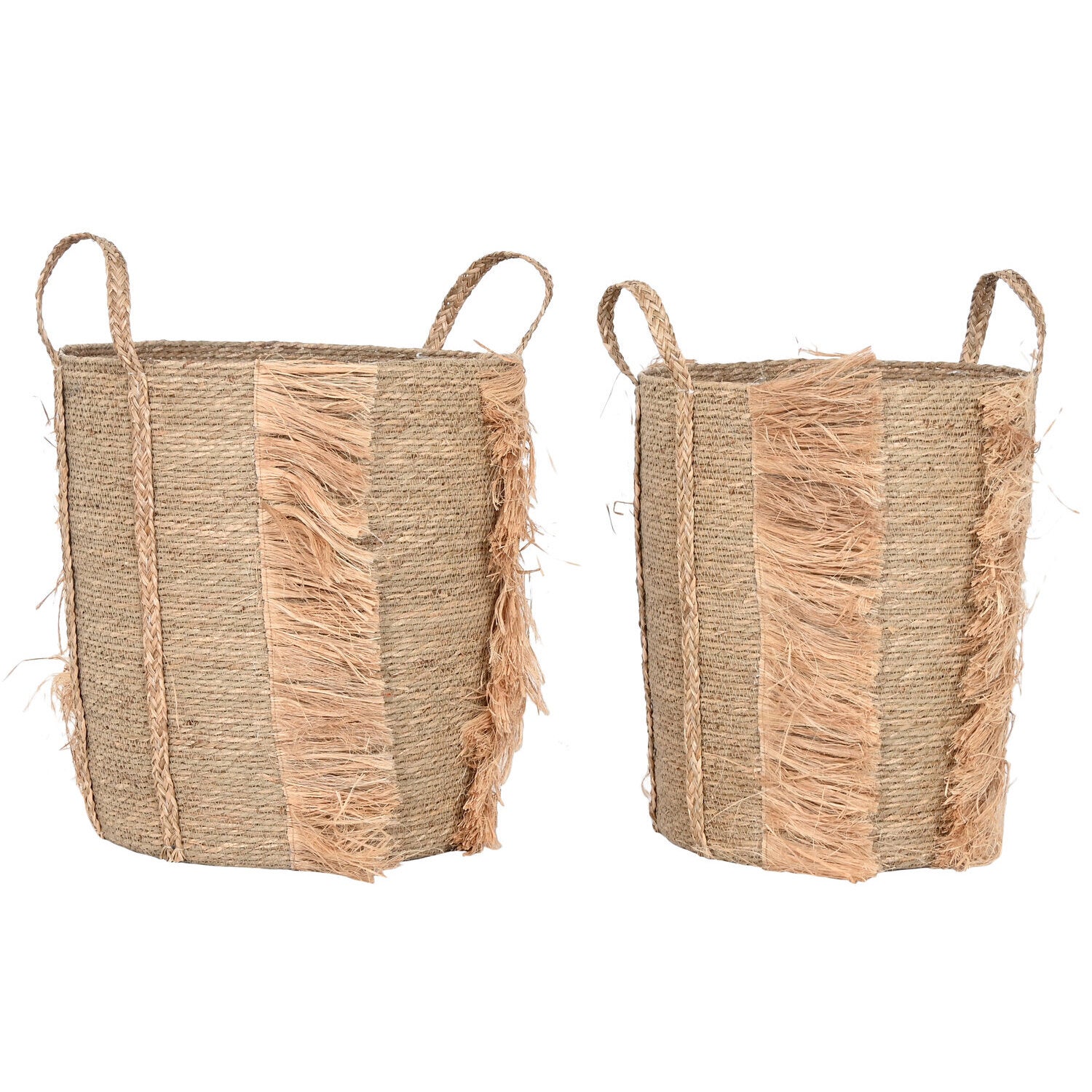 Lot de 2 paniers Naturel 42x42x58cm | Leroy Merlin