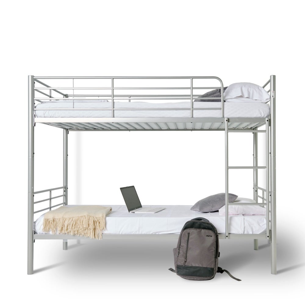 LIT SUPERPOSÉ MÉTALLIQUE TWINS AVEC MATELAS | Leroy Merlin
