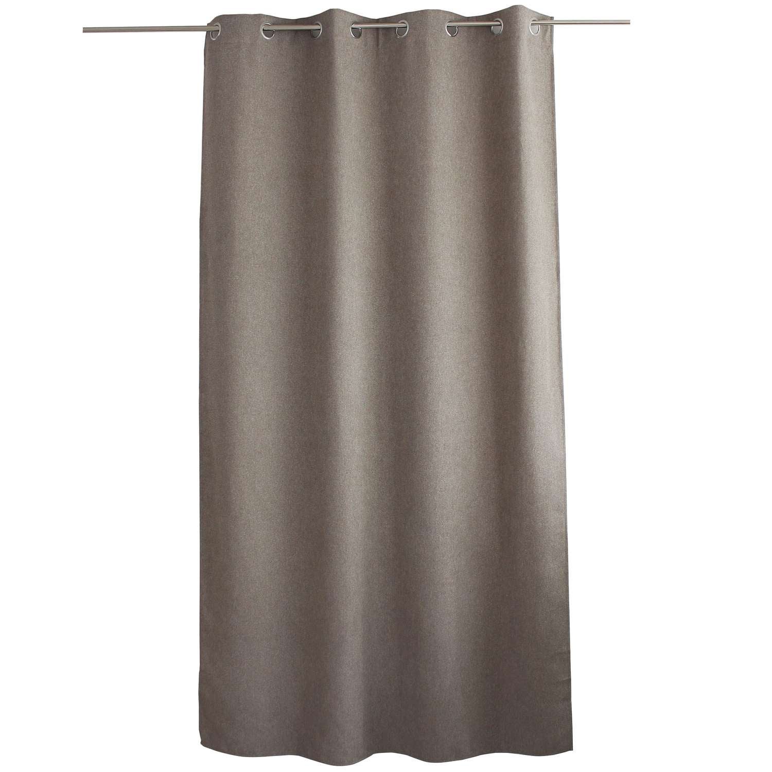 Rideau aspect chenillé - 140 x 240 cm - Taupe | Leroy Merlin