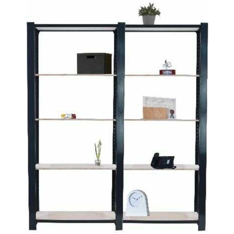 Estanteria OFFICLICK 5/300 PLYWOOD 1600 ANTRACITA/CHOPO - 8425437128530 - Simon Rack | Leroy Merlin