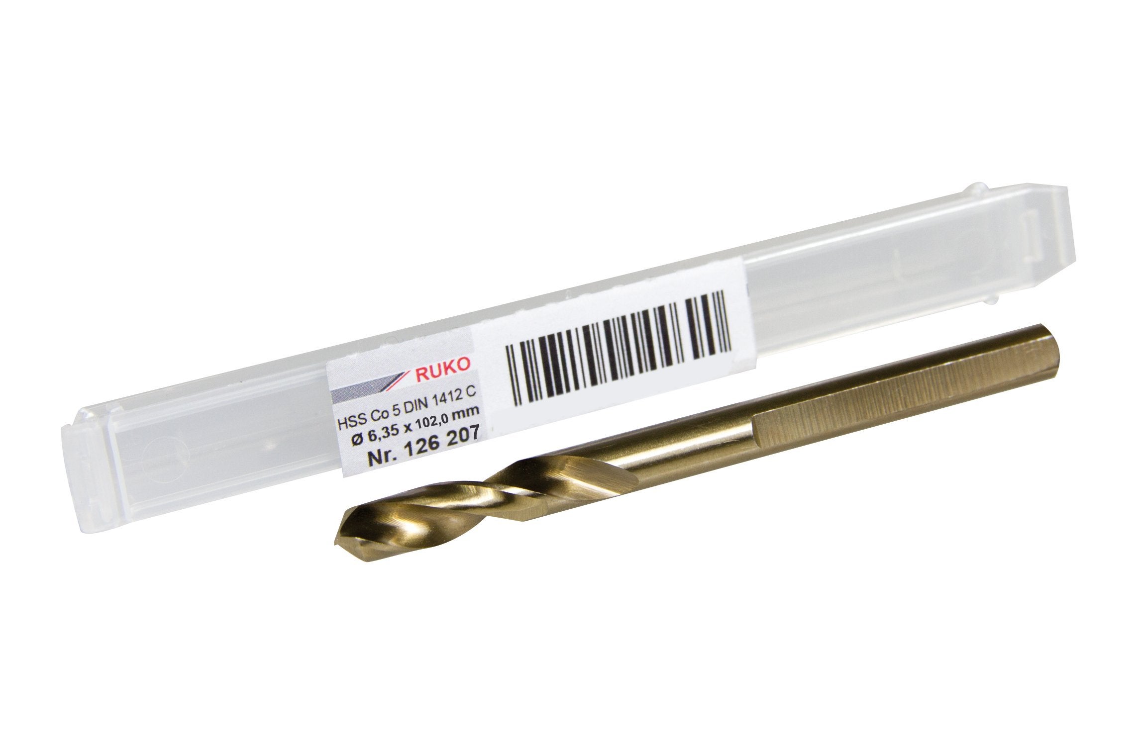 Ruko, 126207, Leadership HSS CO5 levigato Ã˜ 6,35 x 102.0 mm con punto ...