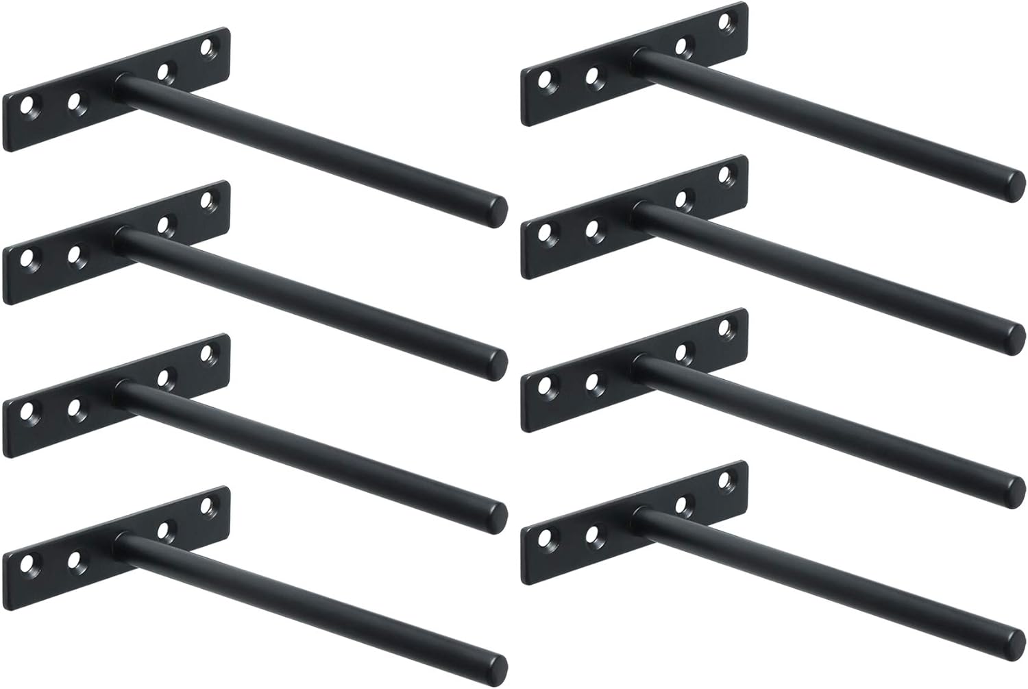 Support mural, support de charge robuste, 145 mm, lot de 8, noir ...