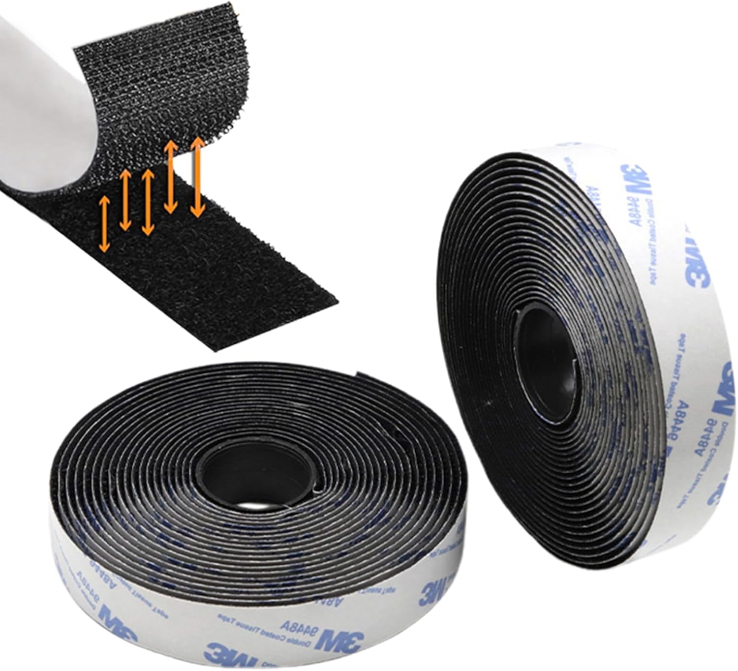(25 mm, negro) Tira de velcro autoadhesiva extra fuerte de 6 m ...