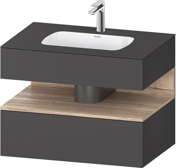 Duravit Qatego lavabo encastré avec meuble sous-lavabo en console ...