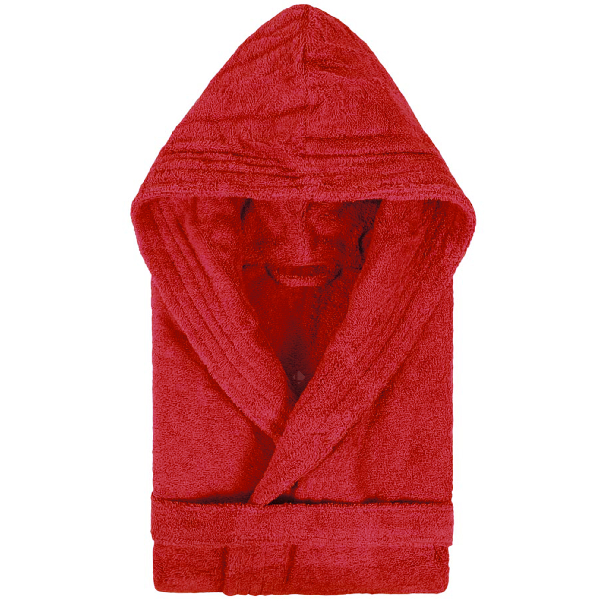 Peignoir à capuche adulte PURE coton XL hauteur courte rouge | Leroy Merlin