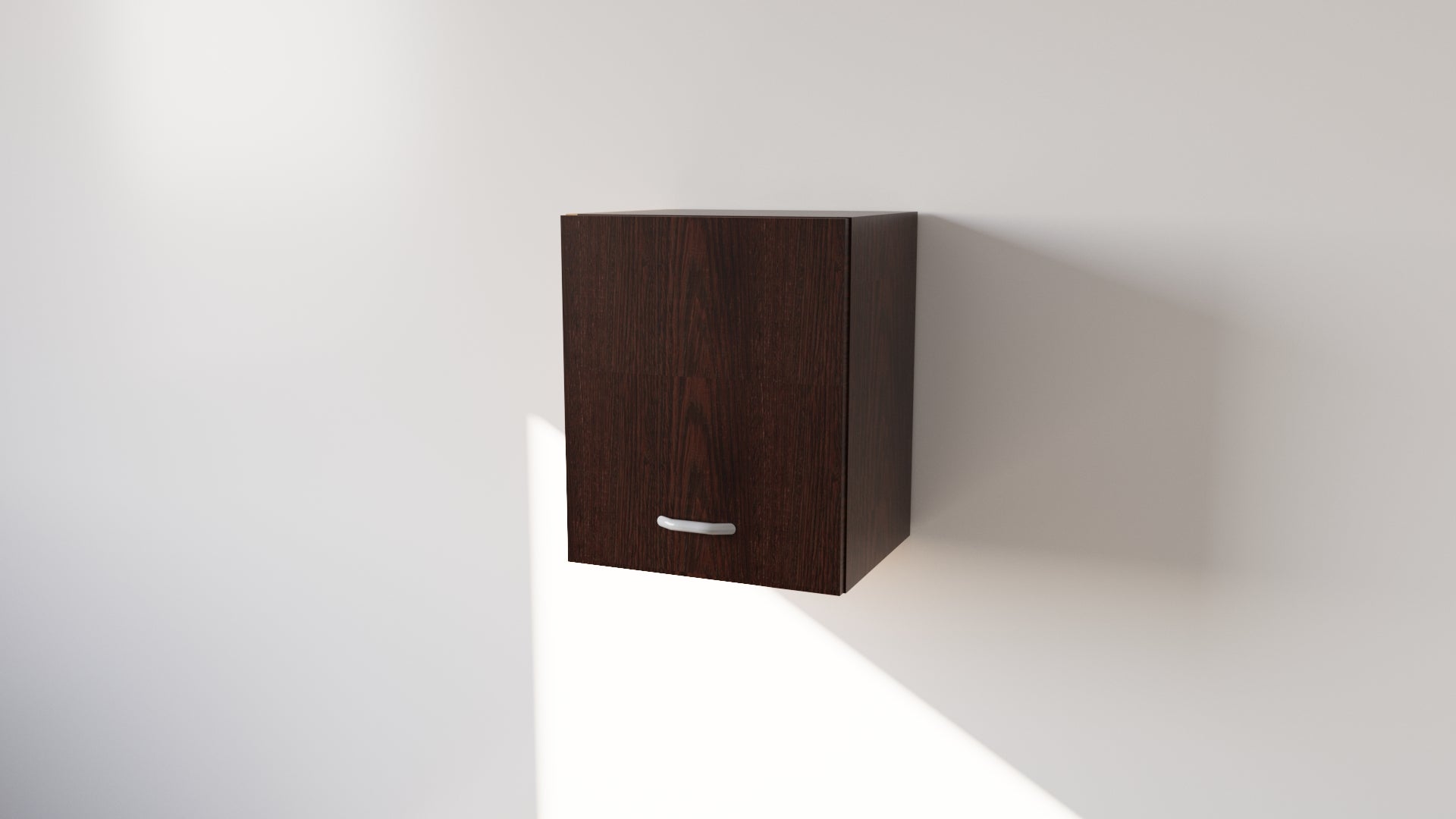 Mueble de cocina en madera melaminica wengè. Mueble alto con 1 puerta ...
