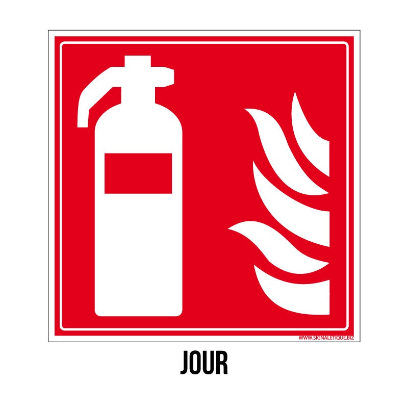 Panneau de Signalisation Extincteur Photoluminescent (A0013) 250 x 250 ...