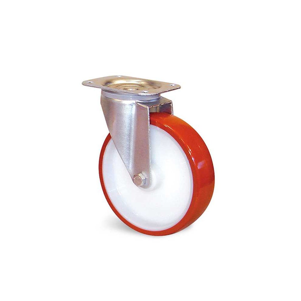 Roulette pivotante Guitel Hervieu 100 mm Ethanyl polyurethane 30 mm ...