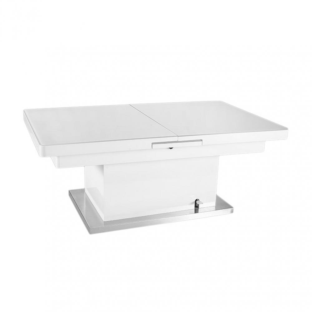 Table basse relevable extensible JET SET blanc brillant | Leroy Merlin
