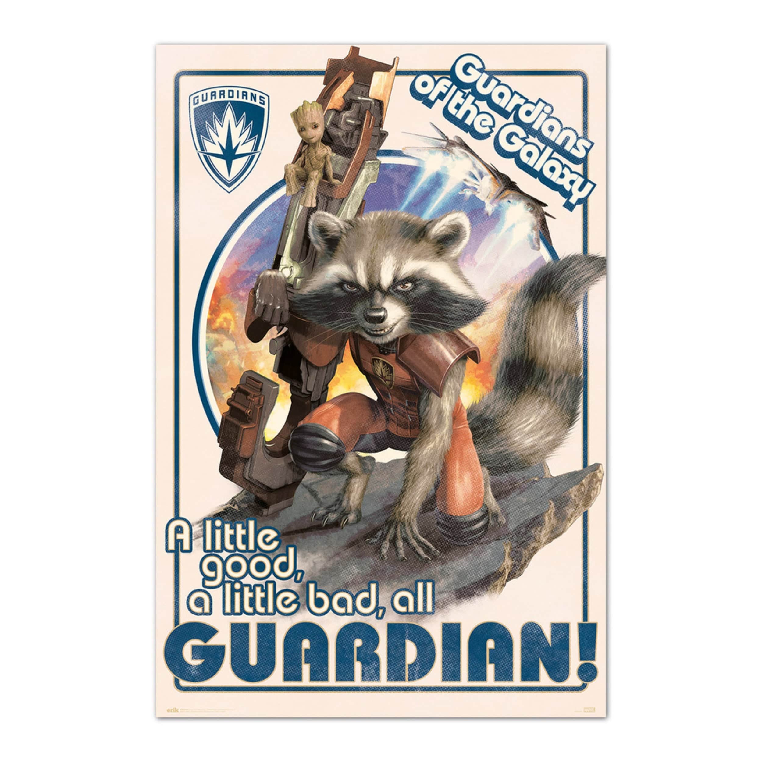 Poster Marvel - Guardians of the Galaxy - Rocket & Baby Groot - 61x91 ...