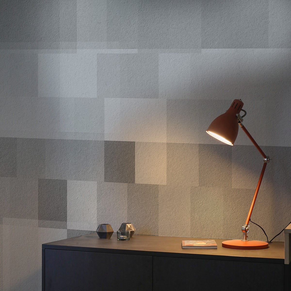 Papier peint panoramique Geografik Gris 170x250cm | Leroy Merlin