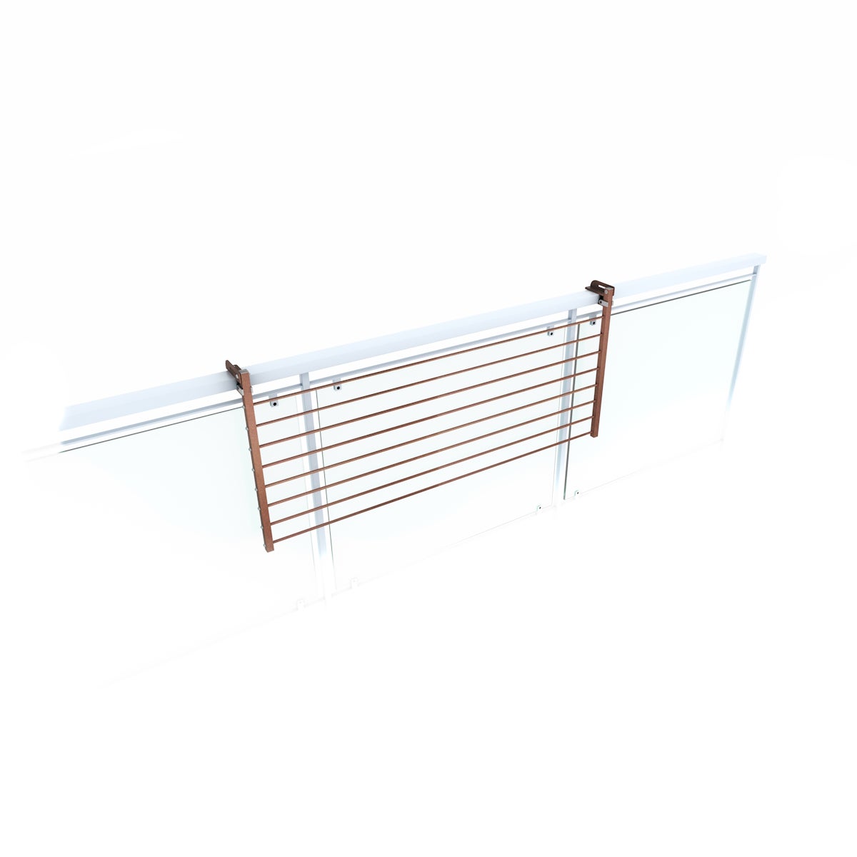 Étendoir de balcon rabattable, séchoir à linge pour rambarde extérieur ...