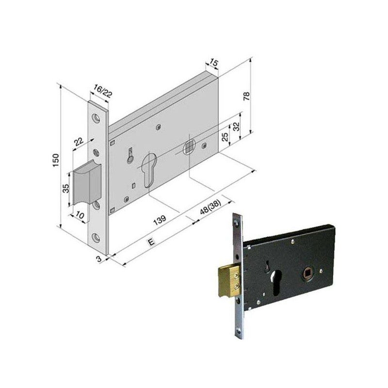Lock Inf.All F22 121.60.02.0 Welka | Leroy Merlin