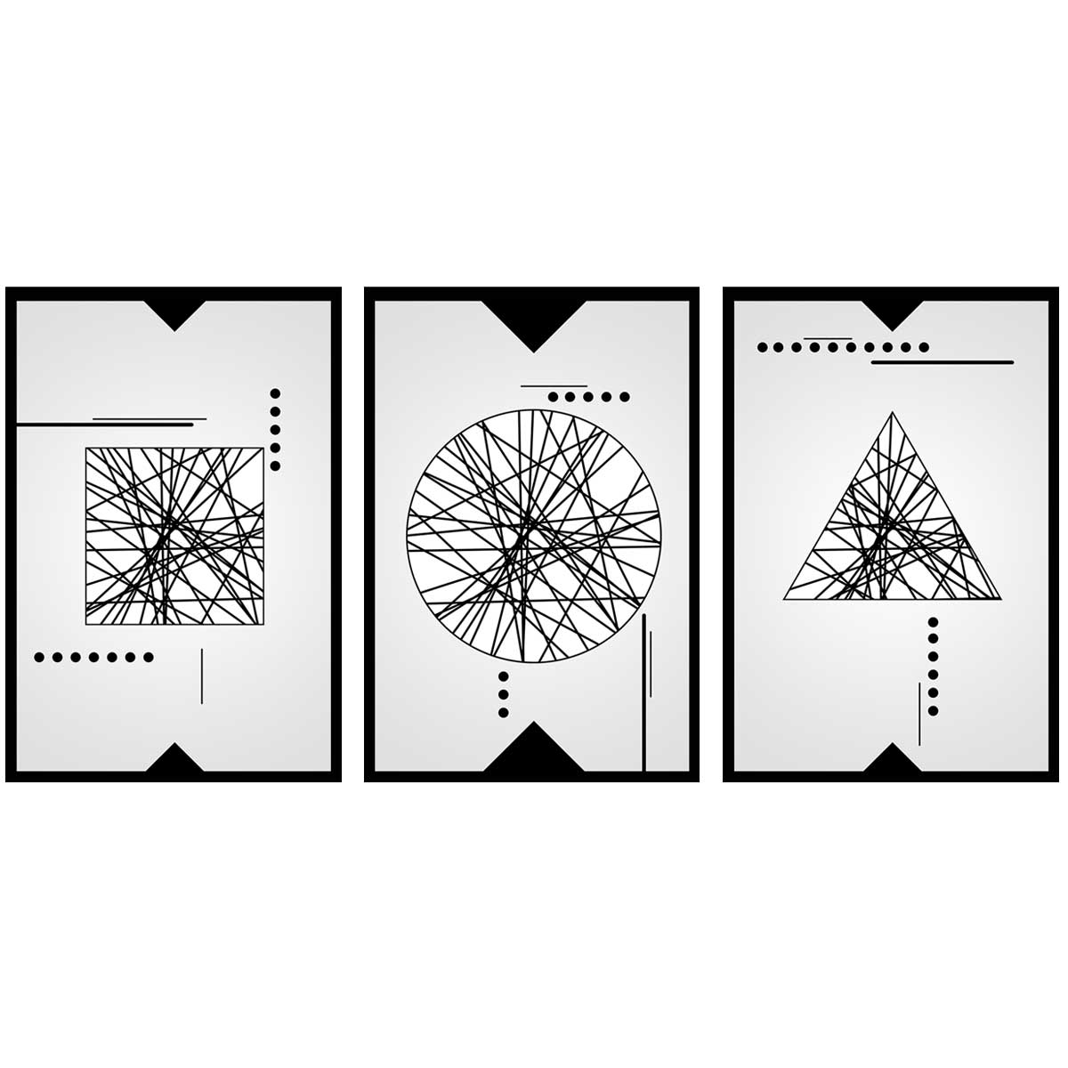 Inside graphique Trio, Set de 3 posters muraux - 90x45cm | Leroy Merlin