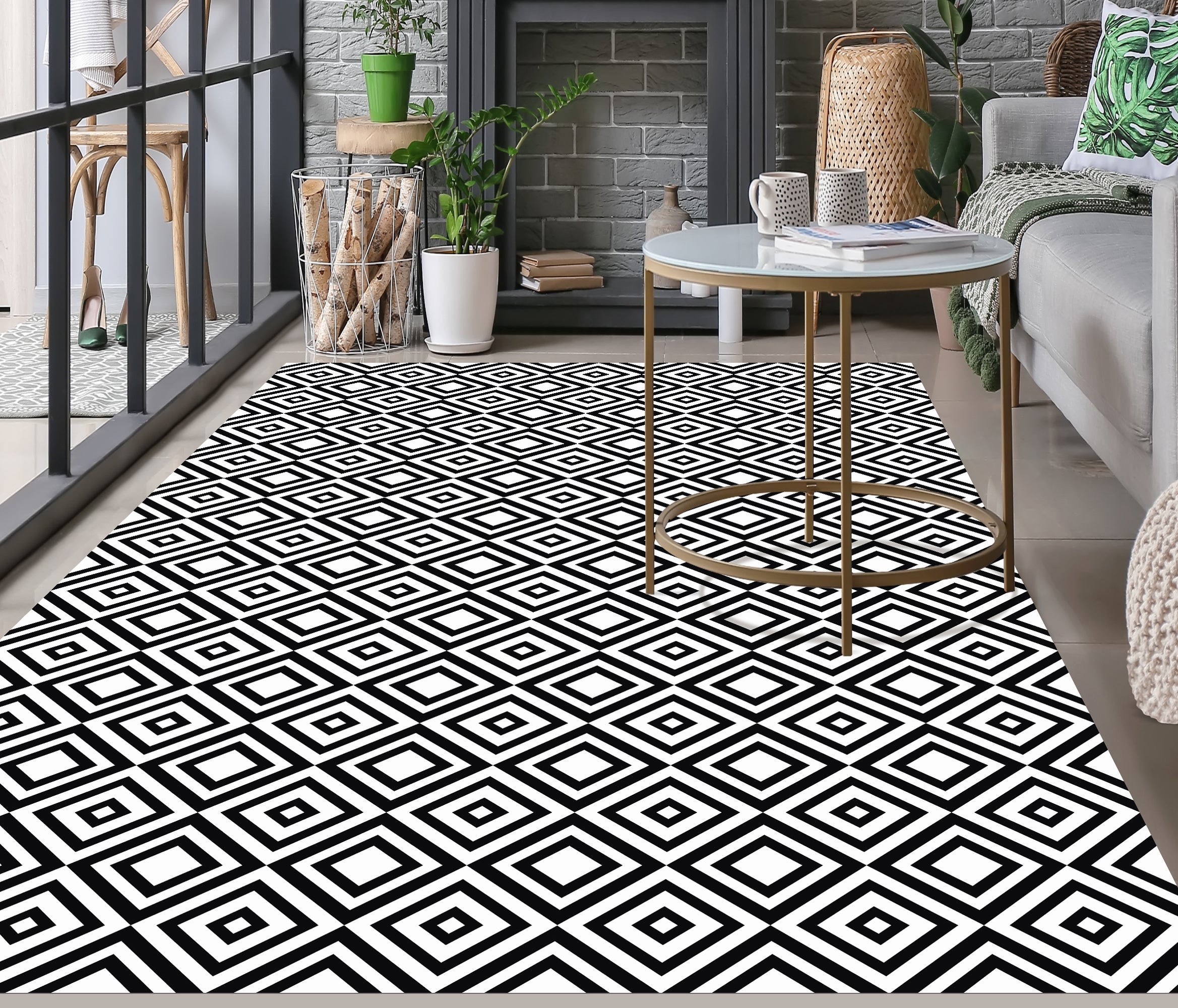 Alfombra de vinilo Axel 200x266 cm - PVC antideslizante, vinilica para ...