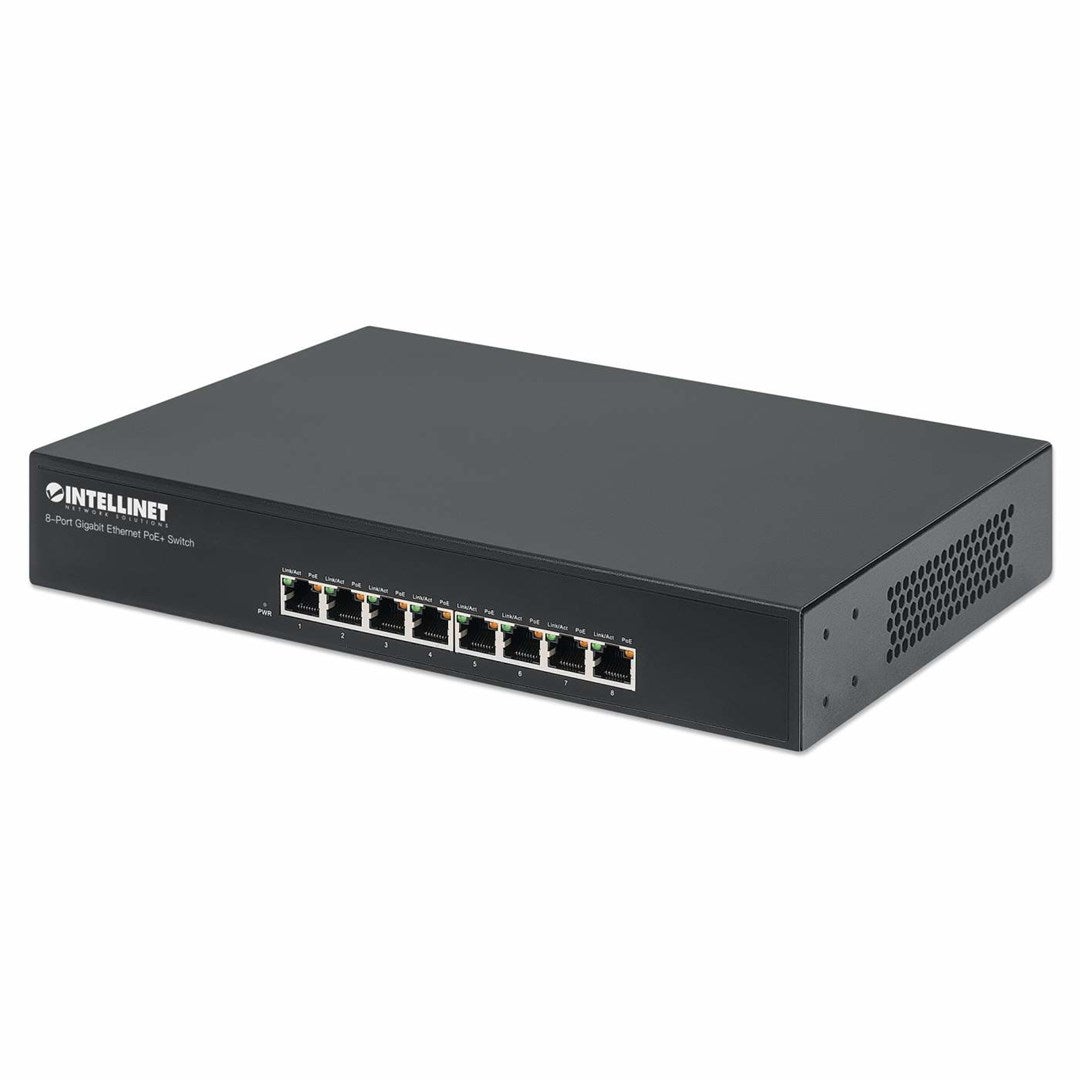 Switch Intellinet Gigabit Ethernet PoE+ 8 ports, 8 ports PoE, IEEE 802 ...