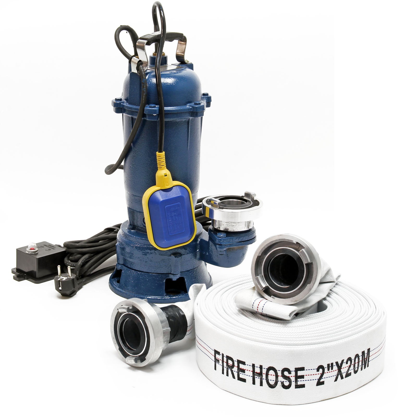 Wiltec Bomba sumergible aguas residuales 550W 10.000l/h Manguera 20m ...