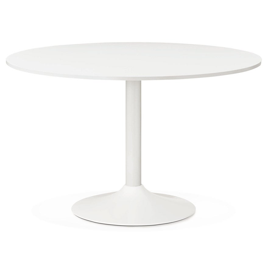 Table de bureau/à diner ronde 'ORLANDO' blanche - Ø 120 cm | Leroy Merlin