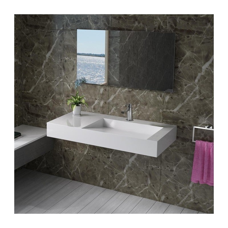 Plan vasque solid surface Réf : SDPW12-C | Bricoman