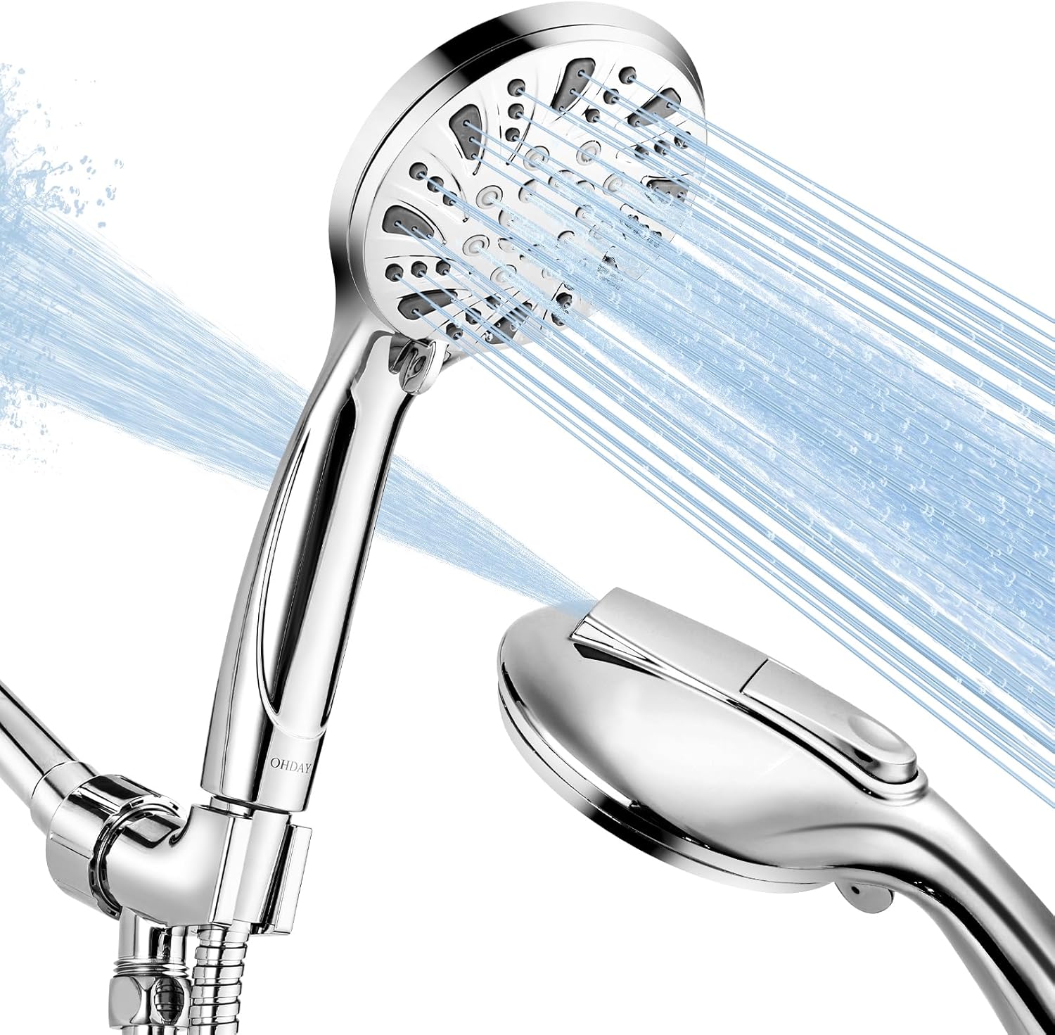 6-Mode alta presión cabezal de ducha de mano con 70" inox manguera ...