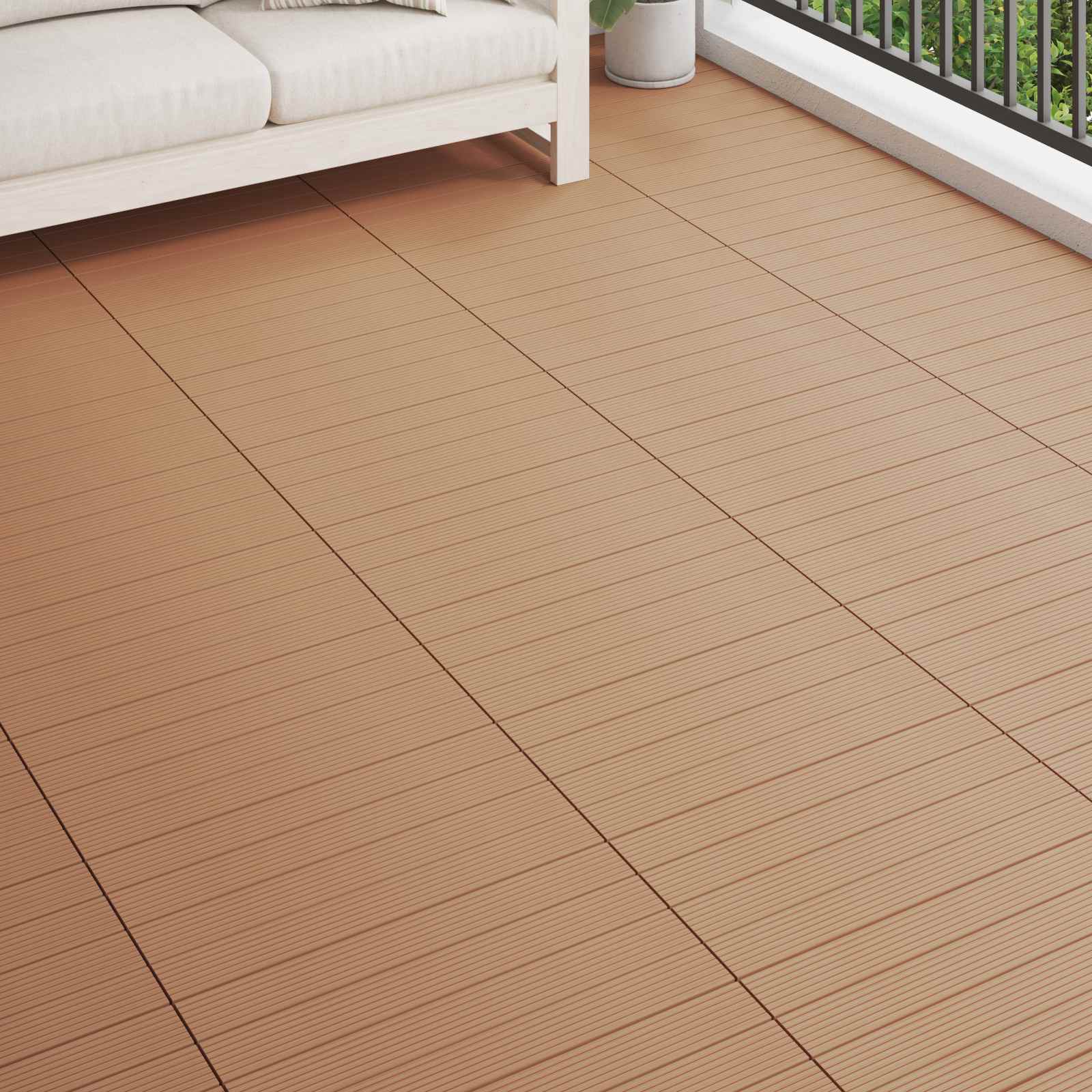 Carreau de terrasse 6 pcs Marron 60 x 30 cm WPC | Leroy Merlin