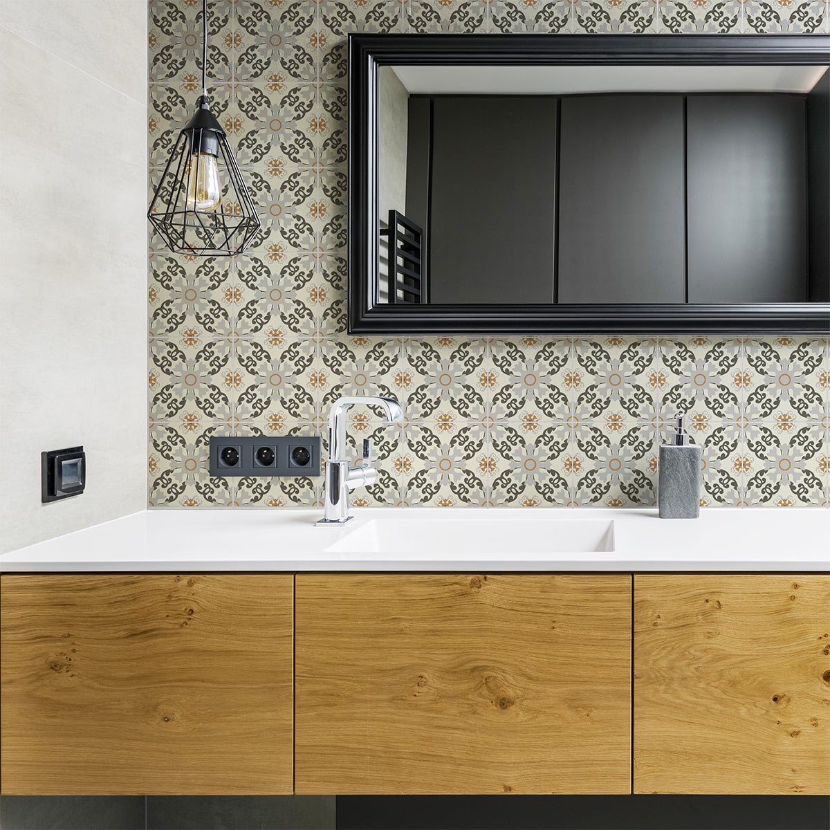 Sticker Mural Carrelage adhésif Cuisine Salle de Bain - 60 STICKERS ...